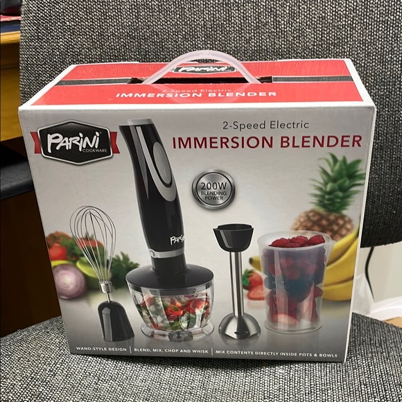 Kitchen | Nib 2speed Electric Immersion Blender Black Parini | Poshmark